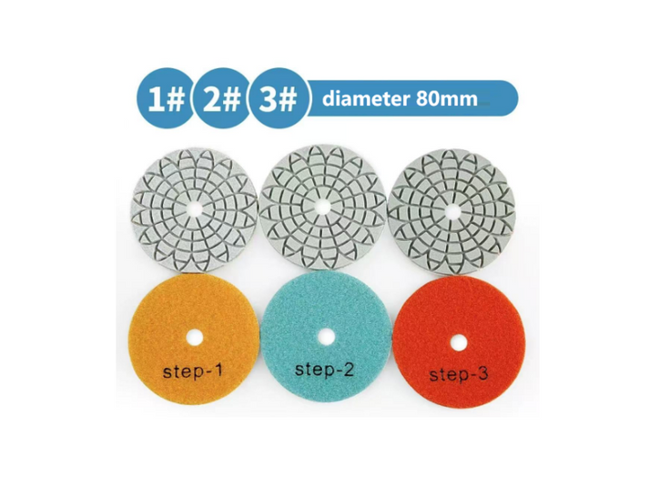 3pcs Wet Polishing Pads Diamond Wet Pads 80mm 100mm – Kingbest Tools ...
